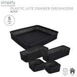 Simplify 5 Pack Multi-Sized Plastic Organizing Storage Basket Set ...