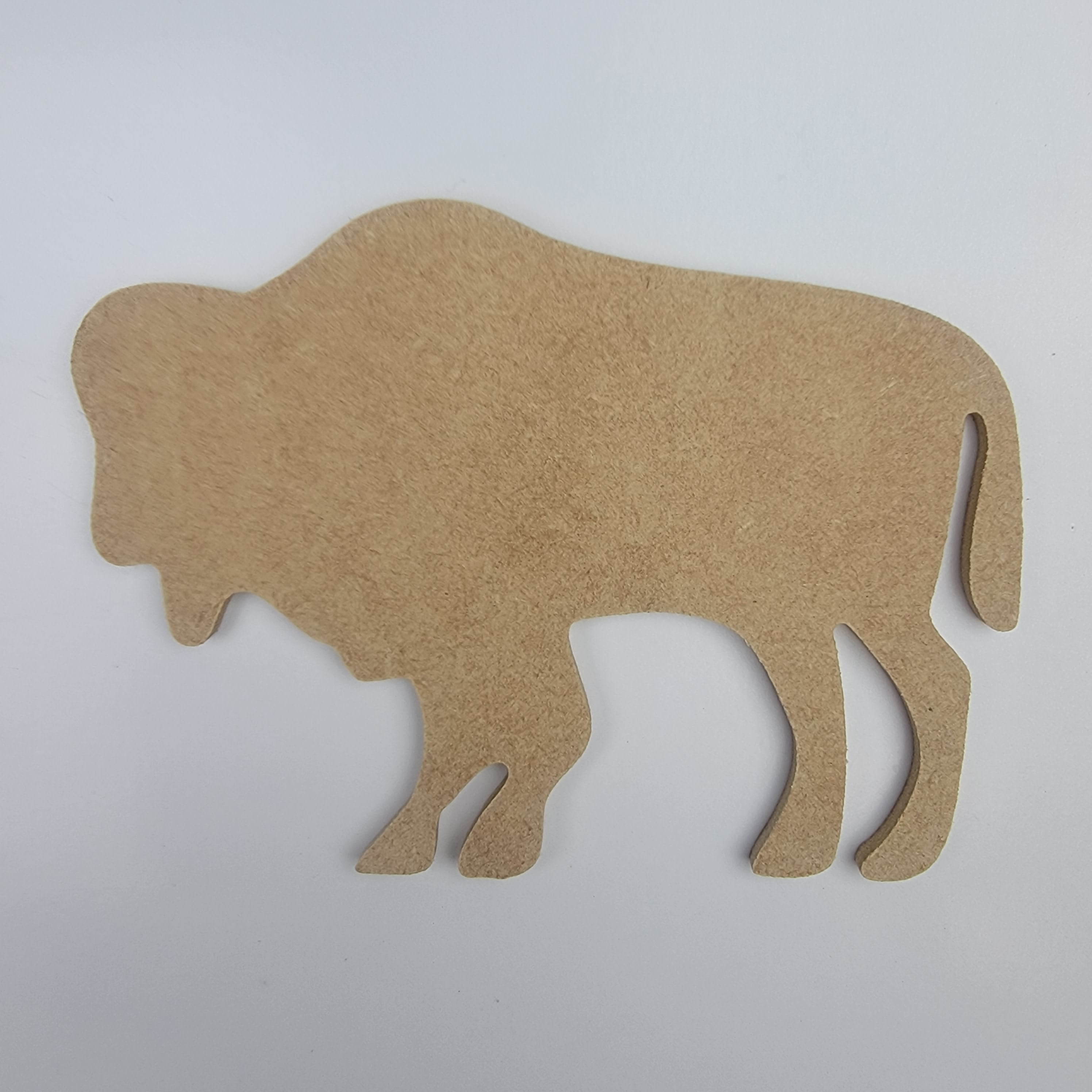 3" Buffalo, Unfinished MDF Art Shape by Wooden Craft Cutouts, 1-8 ...