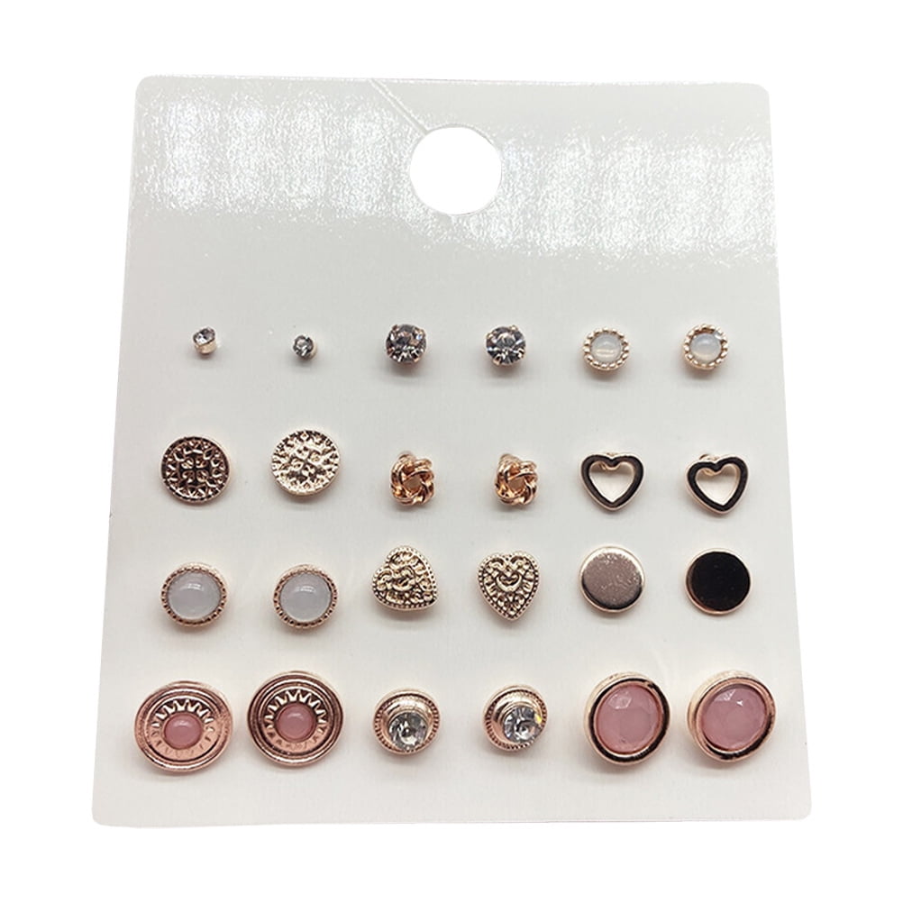 Click here for Pixnor 12 Pairs Baroque Style Women Ear Studs Ladi... prices