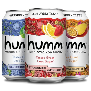 Humm Kombucha, Zero Sugar Drink, Keto, Variety 16 Pack, 12 oz Cans ...