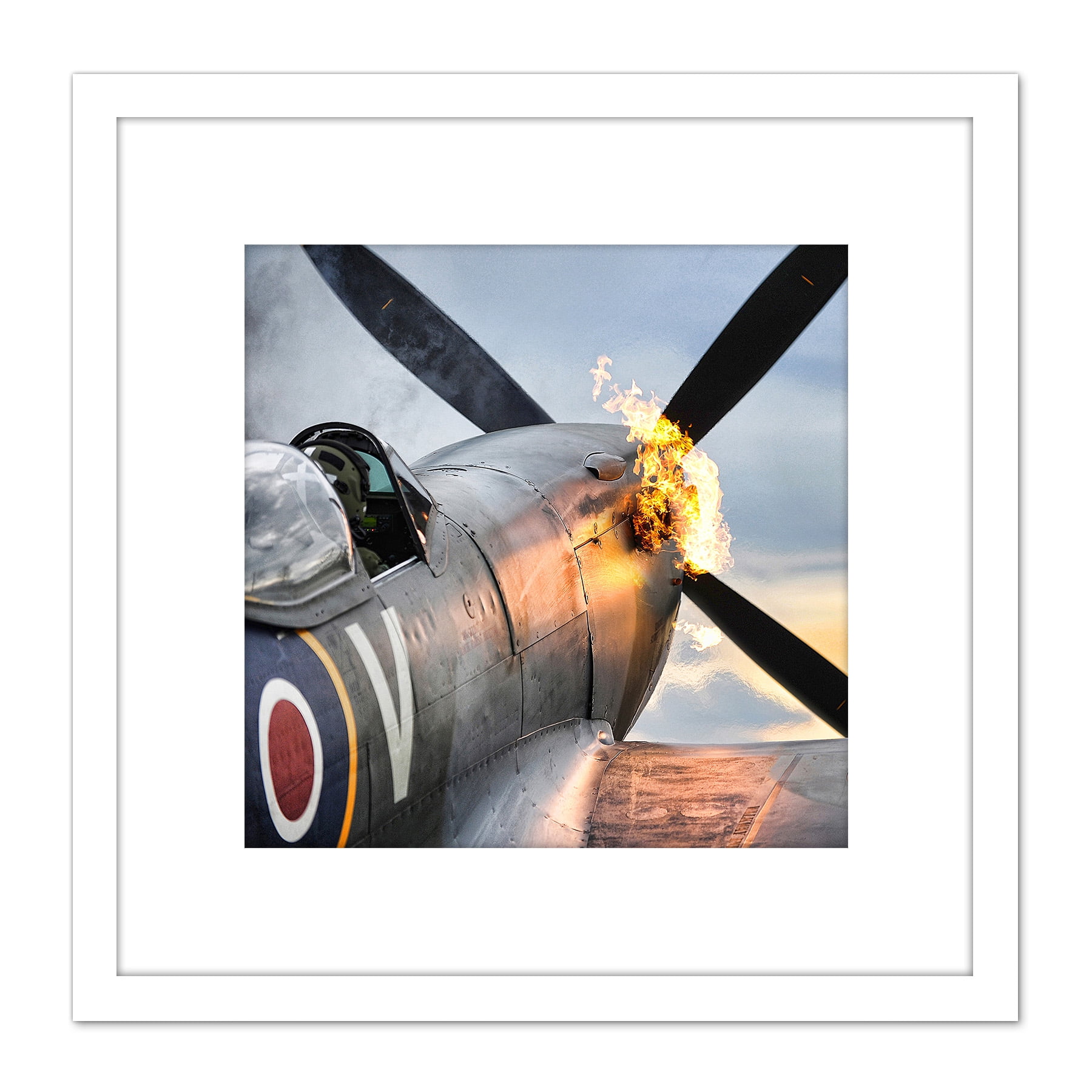 Taylor Military UK Spitfire TE311 Fighter Plane Photo 8X8 Inch Square ...