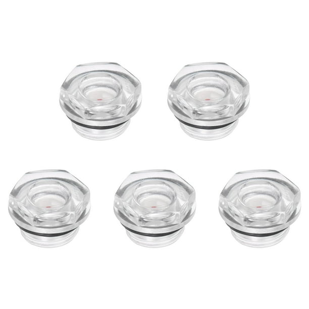 Uxcell 1/2" Male Threaded Organic Glass Air Compressor Oil Level Gauge ...