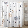 Black White Floral Skull Shower Curtain, Waterproof Gothic Bathroom ...