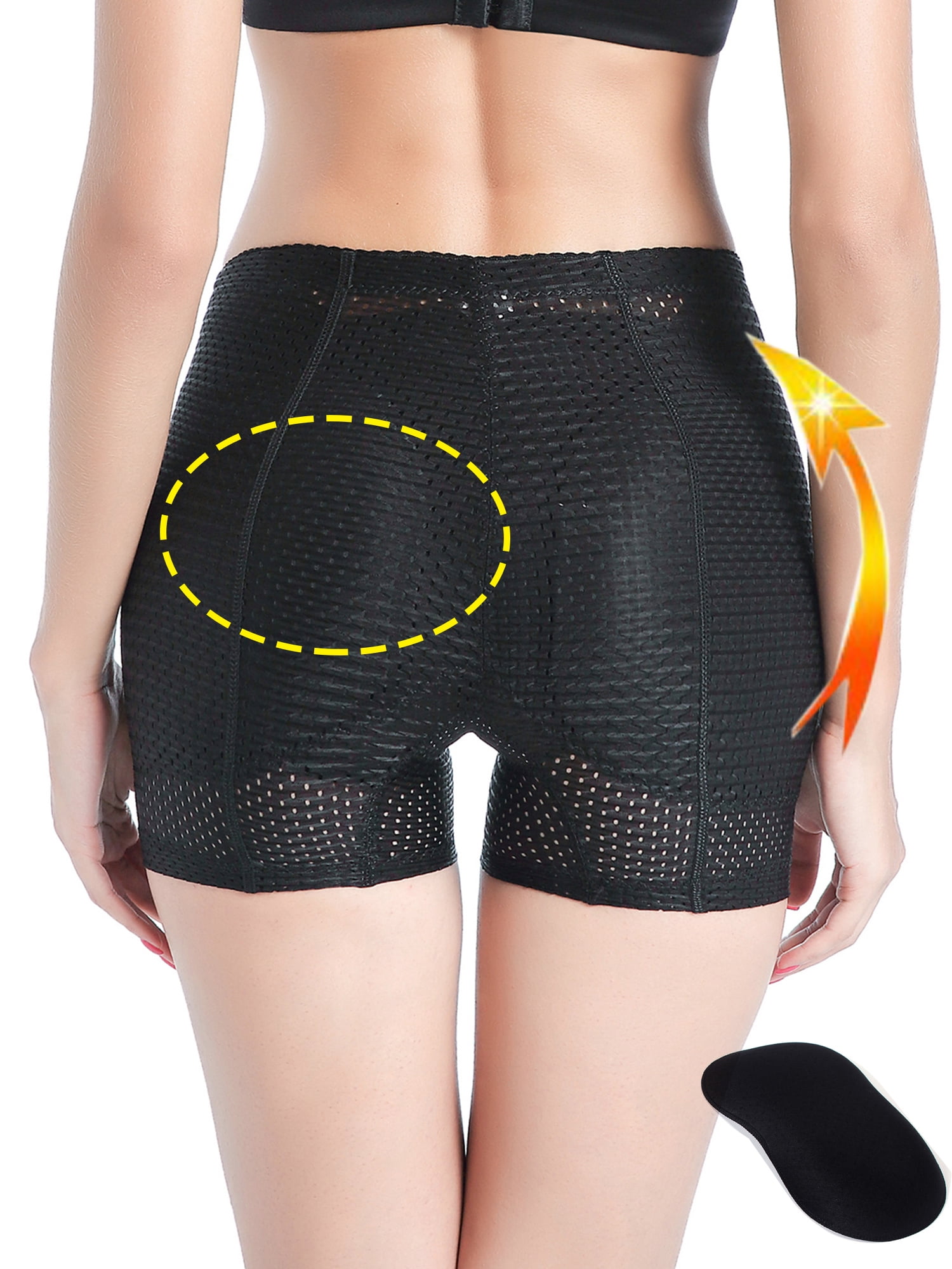 Womens Soft Padded Seamless Butt Hip Enhancer Shaper Panties Underwear
