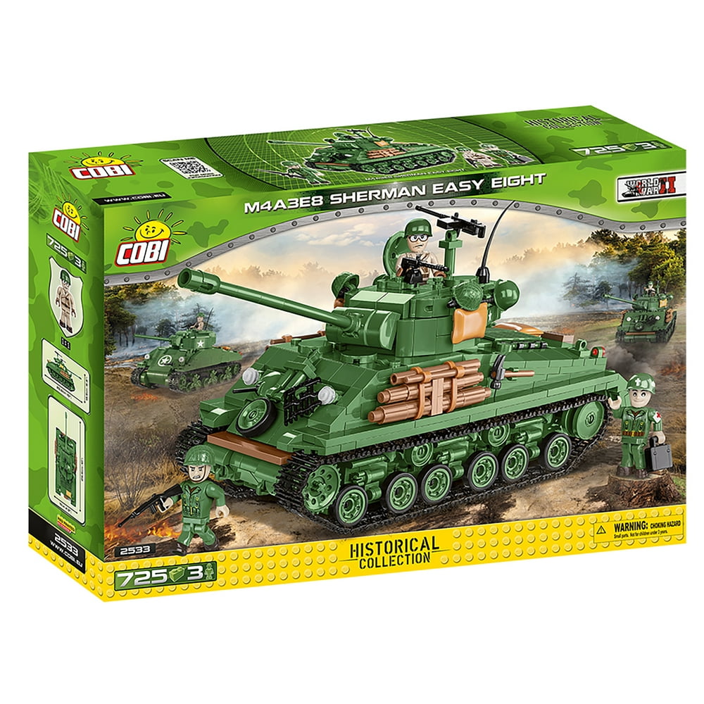 COBI Small Army M4A3 Sherman Easy Eight 725 Piece Construction Blocks ...