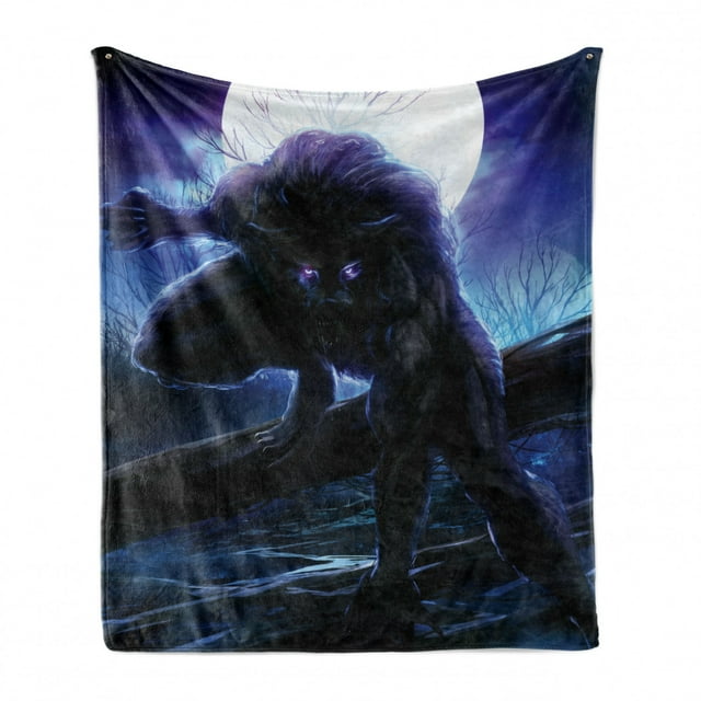 Fantasy World Soft Flannel Fleece Throw Blanket, Surreal Werewolf ...