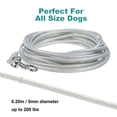 Dog Tie Out Cable Galvanized Steel Wire Pet Leash With PVC Coating Chew ...