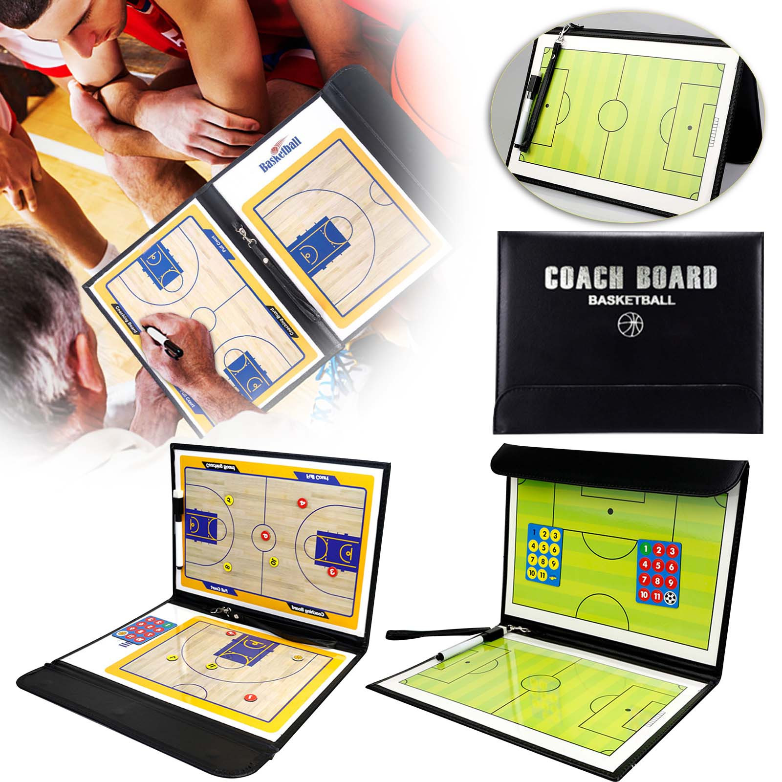 Xihbxyly Pizarra Para Entrenadores De Baloncesto Pizarra De Doble Cara