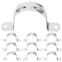 Highcraft 2-Hole Pipe Strap U Bracket, 2-1/2", Galvanized Steel-5 Pack ...