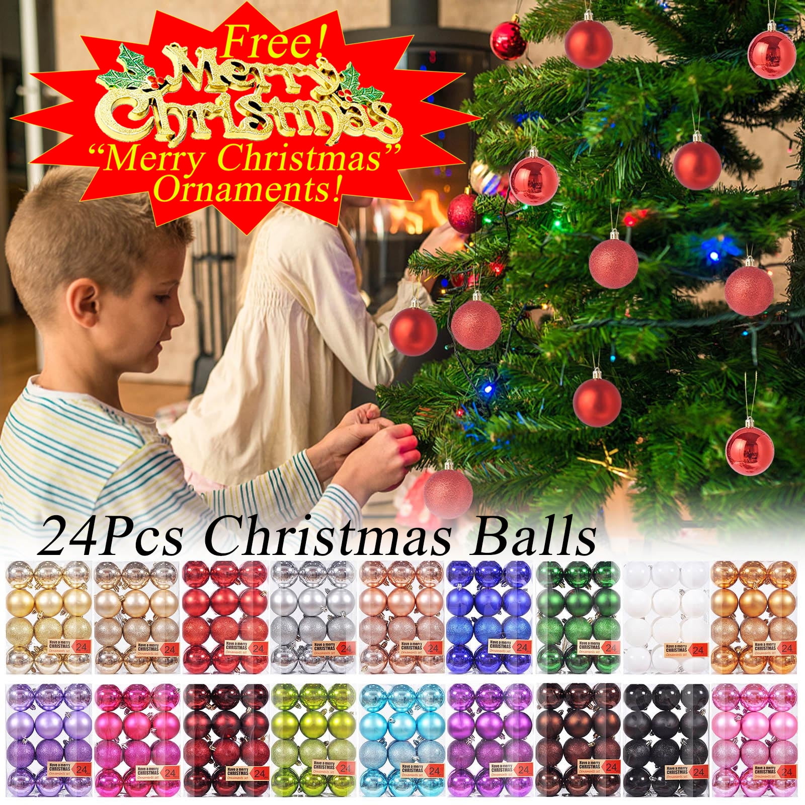 Click here for Boovnll 24pcs Christmas Ball Ornaments  Shatterpro... prices