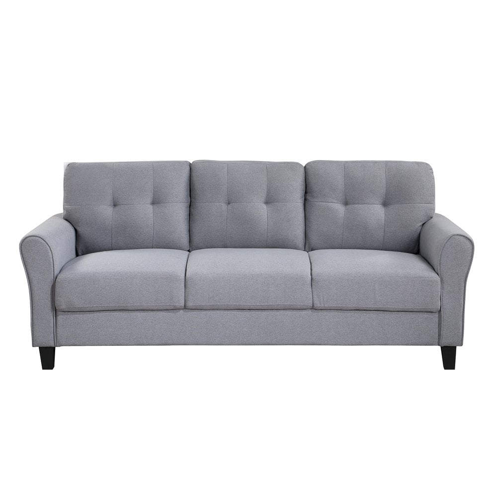 Gzxs Linen Fabric Sofa 80 Inches Mid-Century Modern Couch 3 Seater Sofa ...