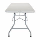"Office Star Products White 72"" Long Foldable Table with Wide Legs ...