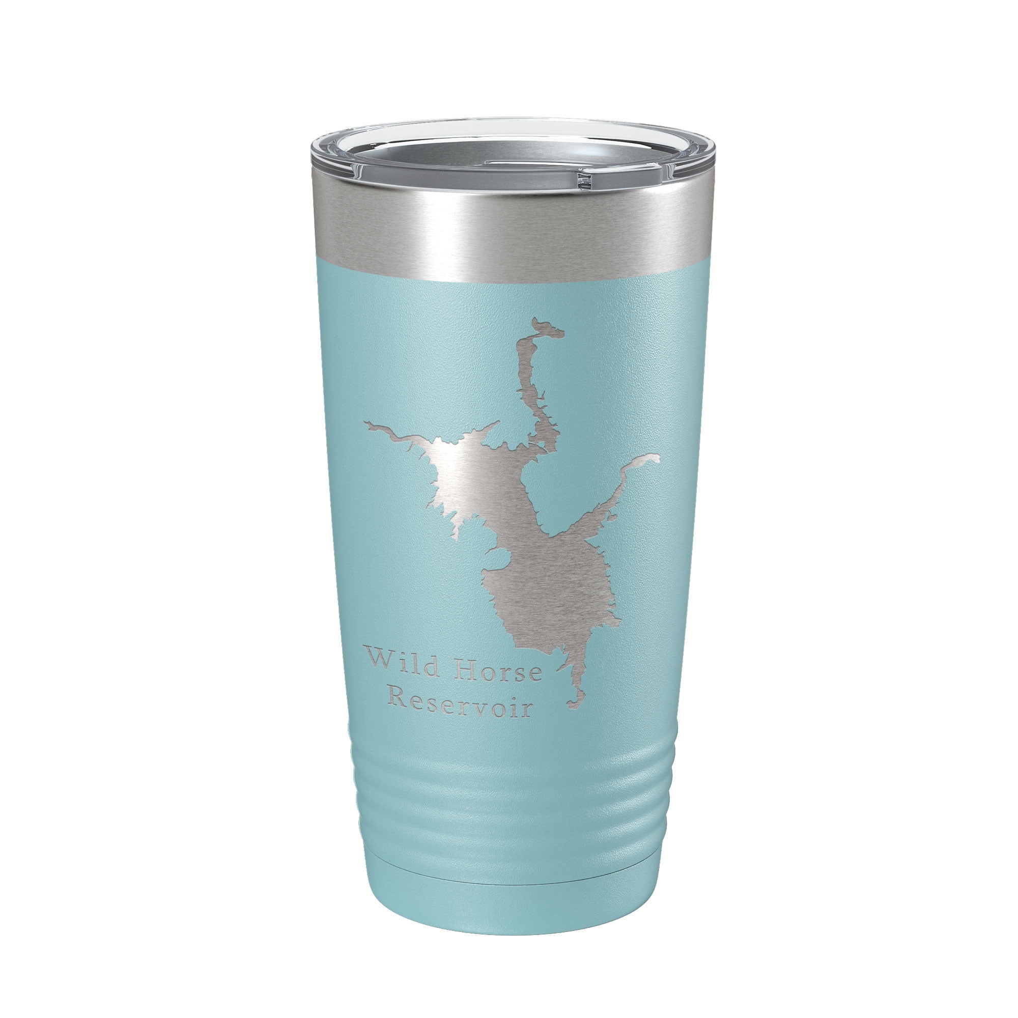 Wild Horse Reservoir Tumbler Lake Map Travel Mug Insulated Laser ...