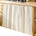 Beige White Stripes Cabinet Curtains 35" W x 35" L Lines Modern ...