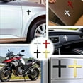 2-Pack 3D Metal Cross Car Emblem Decals, 2.5×1.8 Inch Self-Adhesive ...