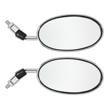 Unique Bargains Black Motorcycle Rear View Mirror Pair, Universal Fit ...