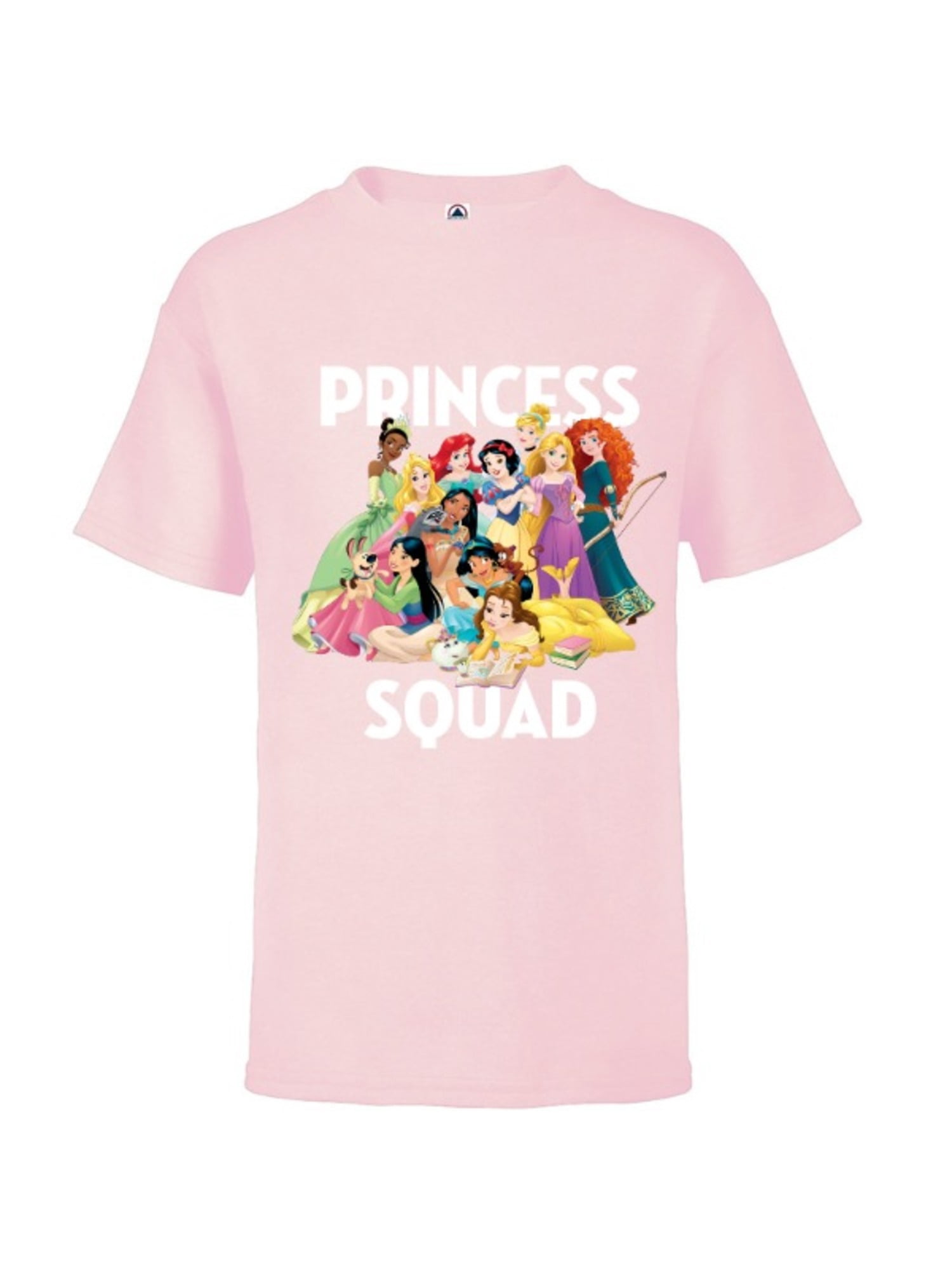 Disney Princess Squad Group T-Shirt - Short Sleeve T-Shirt for Kids ...