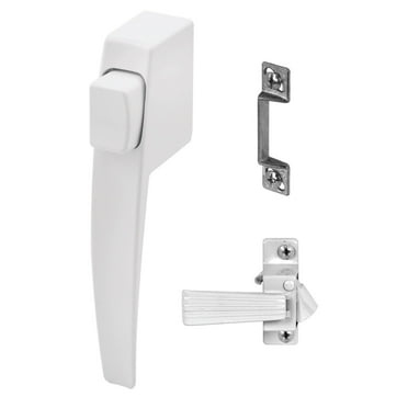 Aluminum, Push Button Screen or Storm Door Latch with Tie Down and Key ...