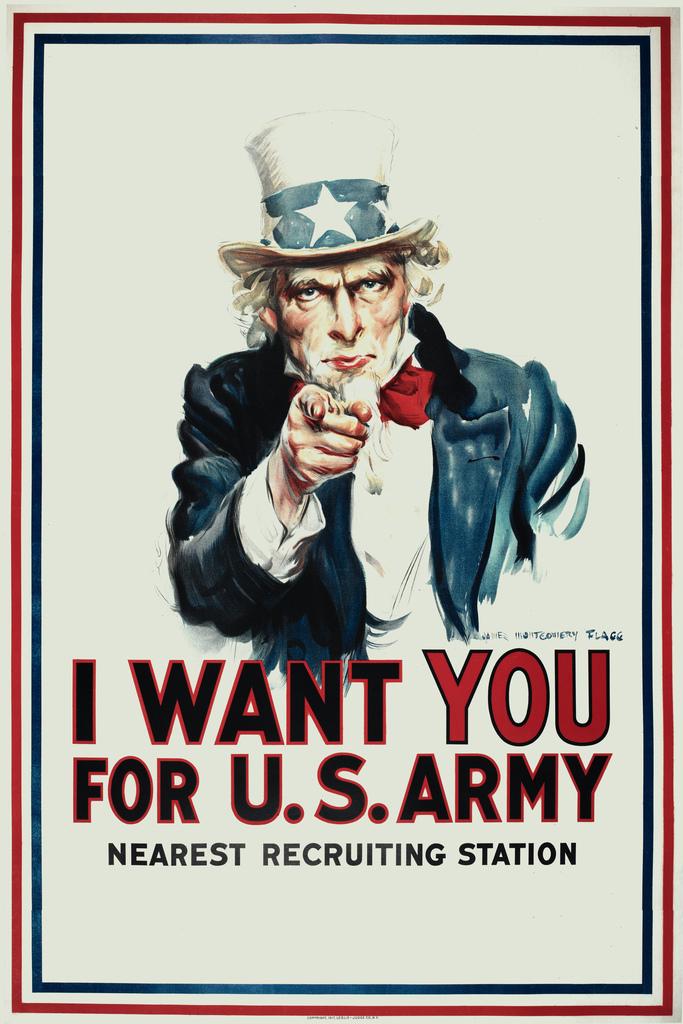 Uncle Sam I Want You The Army WPA War Propaganda Cool Huge Large Giant ...