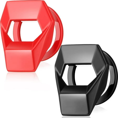 2 Pieces Car Engine Start Button Cover Push to Start Button Key ...