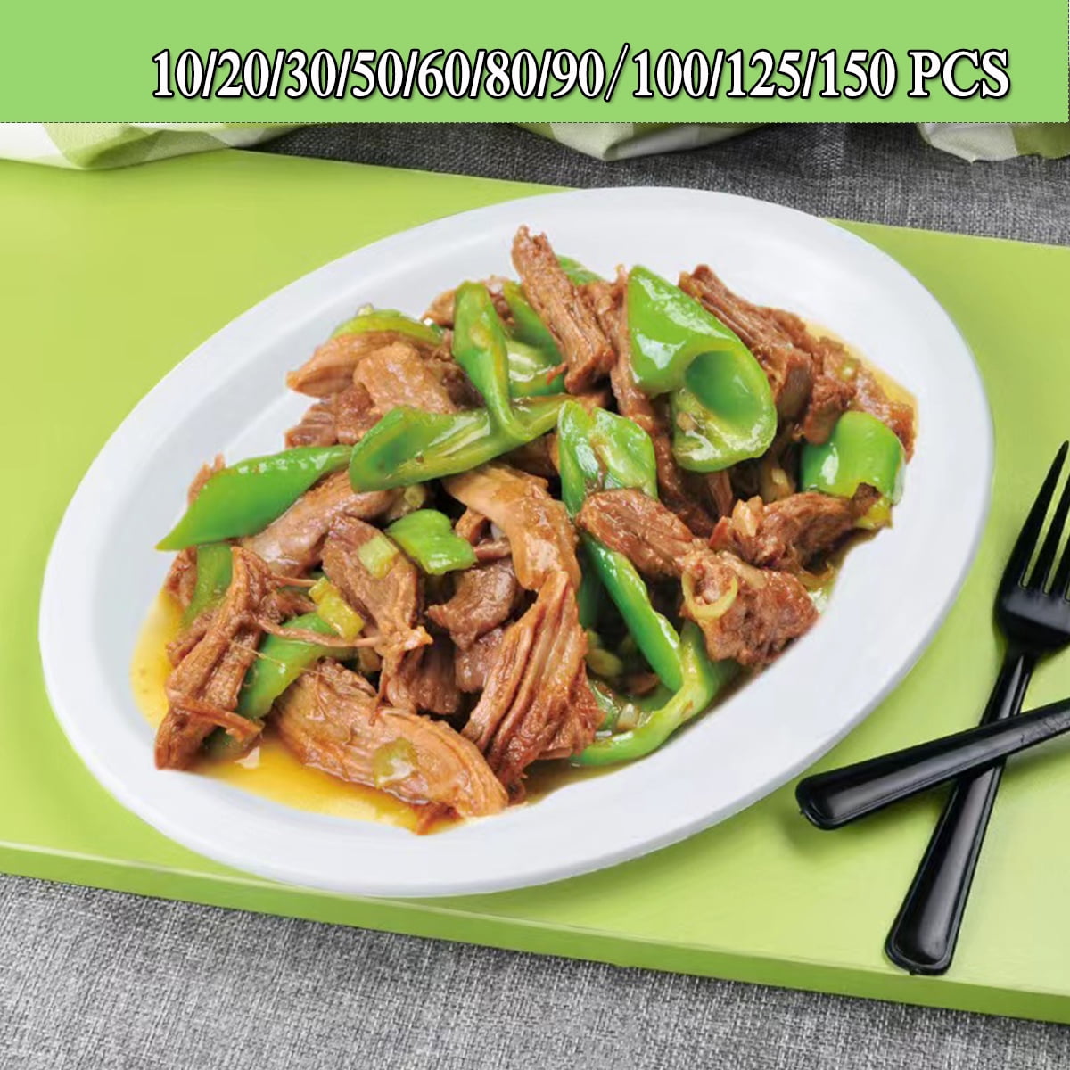 10 Inch Oval Paper Plates, 100% Compostable Heavy-Duty Oval Paper ...