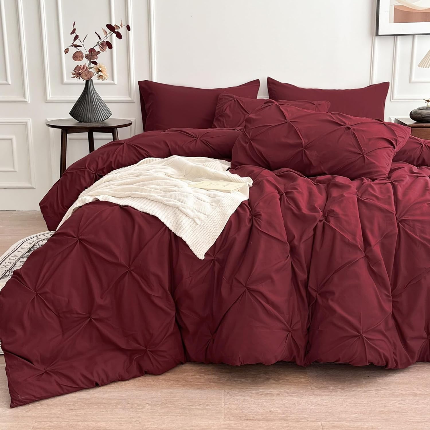 Click here for Unbranded Queen Comforter Set 7 Pieces Pinch Pleat... prices
