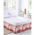 Happy Valentine's Day Bed Skirt California King Size 18 Inch Drop, Red ...