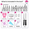 88 Cake Decorating Kit With Pink Turntable - Includes 50 Disposable + 2 ...