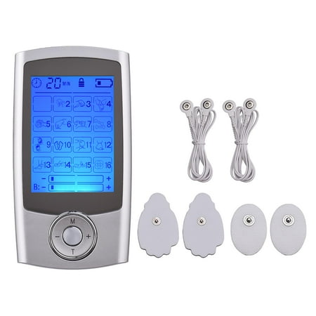 Dual Channel Unit Rechargeable Muscle Stimulator Portable 16 Mode ...