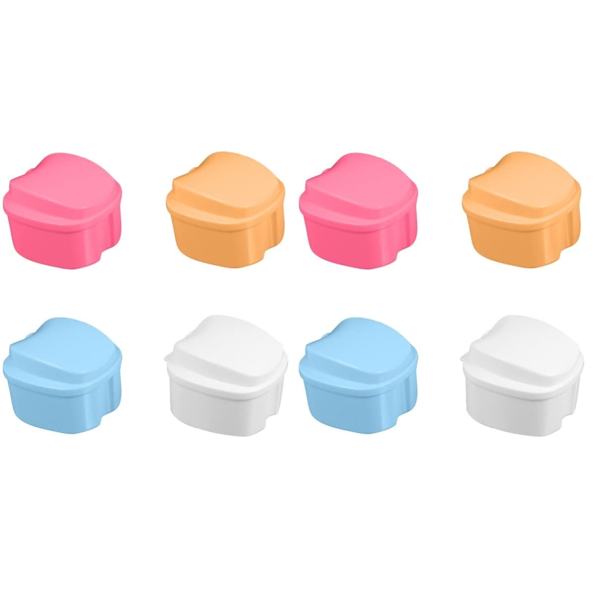 False Teeth Retainer 8pcs Teeth Cup Denture, Basket Case Travel, False ...