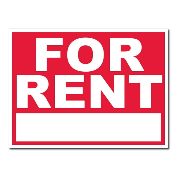 For Rent Sign 18"x24" Aluminum Sign - Walmart.com