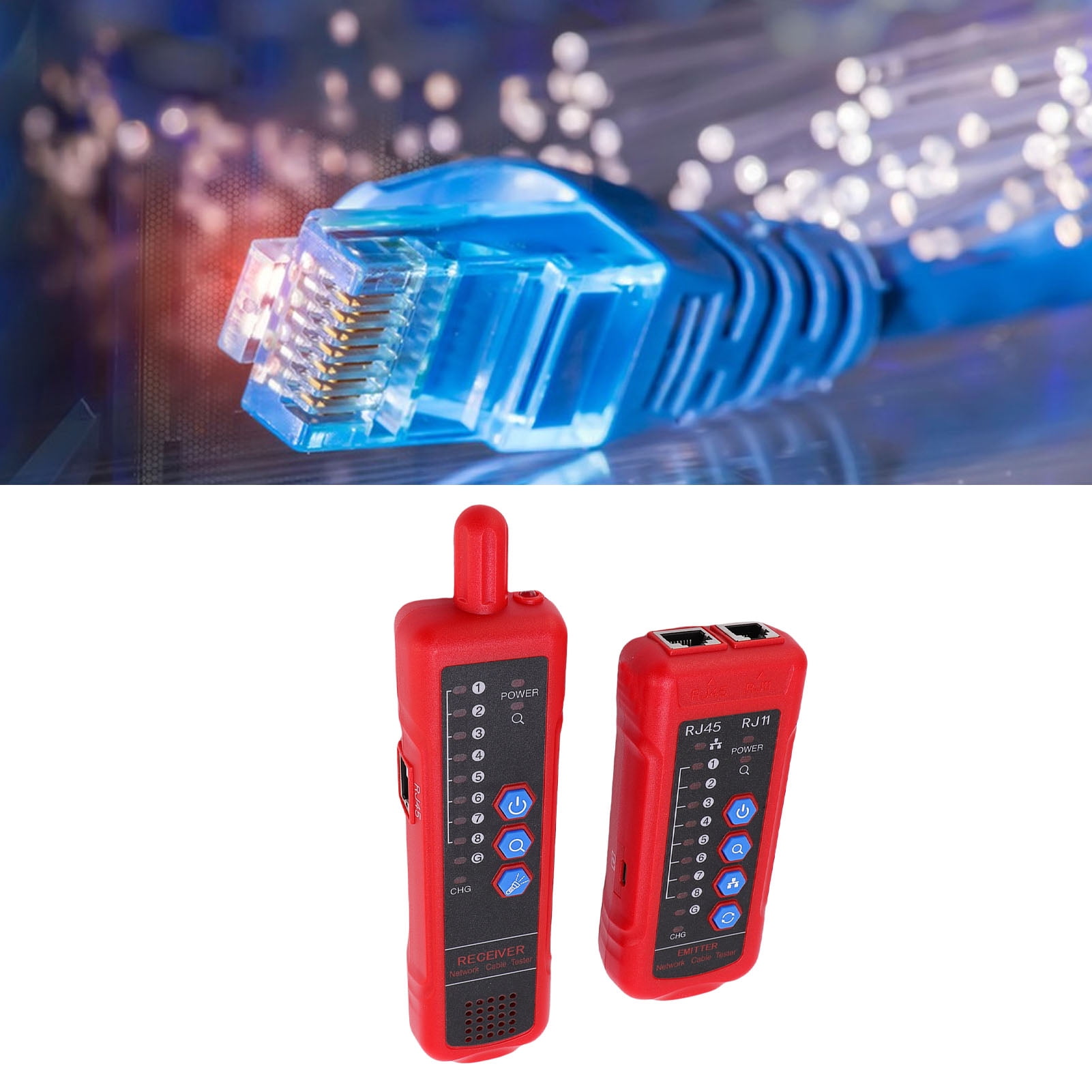 Ethernet Cable Tester, Signal Strength Indicator Cable Tester Digital ...