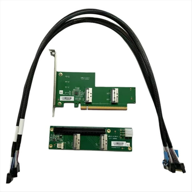 Tarjeta PCIe 5.0 X16 A MCIO Dividida con Placa Base MCIO Dual para ...