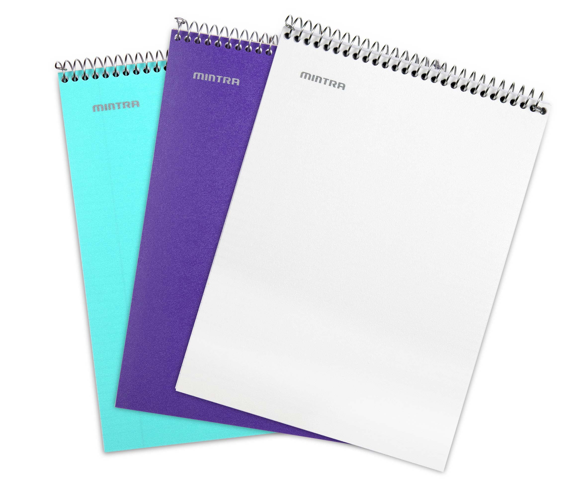 Mintra Office Top Bound Durable Spiral Notebooks - (6345) Teal, Purple ... Mintra Office Top Bound Durable Spiral Notebooks - (6345) Teal, Purple ...