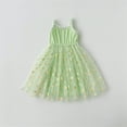 DAETIROS Girls Easter Dress 2026 Green Floral Embroidered Square Neck ...