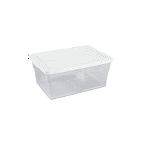 Sterilite 16 Qt. Stacker Box Plastic, Flat Gray - Walmart.com