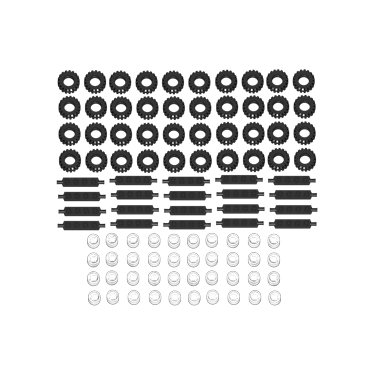 LEGO City - Wheel, Tire and Axle-Set Grey - 72 Pieces. Delivery as ...