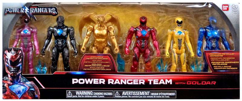 Power Rangers Movie Power Ranger Team Action Figure 6-Pack [with Goldar ...