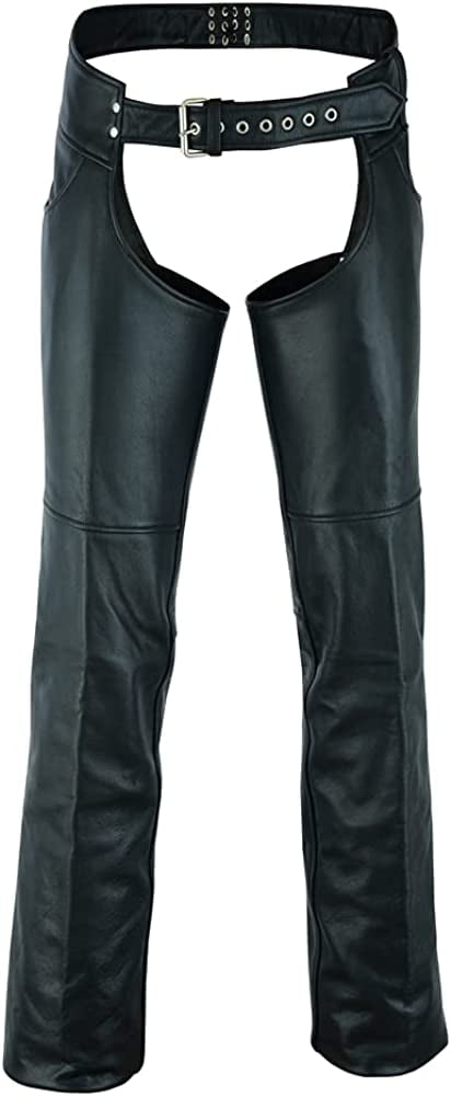 Daniel Smart Motorcycle Leather Chaps – All Season Unisex Biker Pant ...