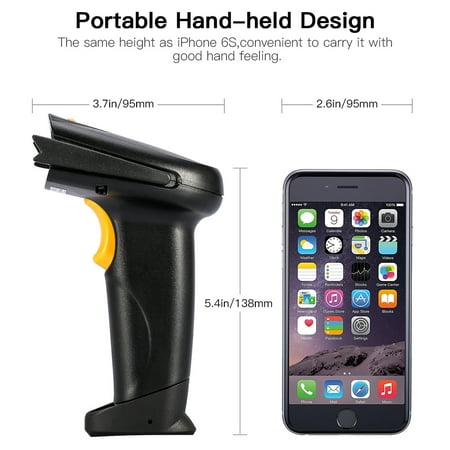 Wireless Barcode Reader Handheld Barcode Reader Both / USB Compatible ...