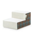 Zinus Foam 10" 2-Step Pet Stairs, x-Small, Blue Plaid - Walmart.com