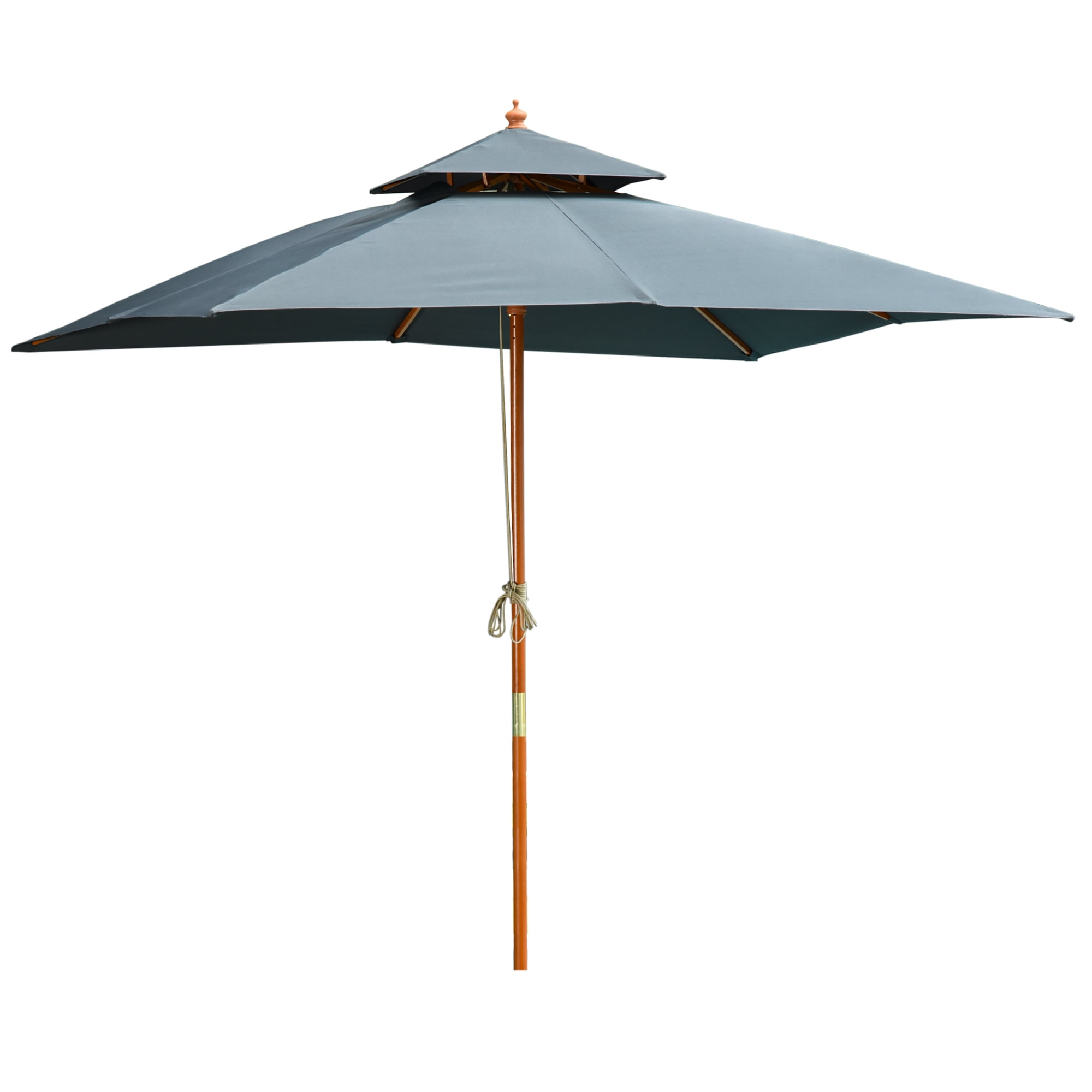 Click here for Outsunny 10x10ft Square Patio Umbrella Wooden Gard... prices