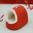 erfcxs Cozy Hooded Cat Bed for Winter Warmth with Removable Washable ...