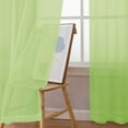FKHDGF-Lime Sheer Curtains 84 Inches Long, Light Filtering Rod Pocket ...