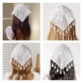 Aellinatey Women Sunproof Lace Triangle Headband Cute Flower Pattern ...
