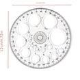 3pcs Student Drafting Rulers - 360 Degree Full Circle Protractor And ...
