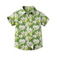 Boy Girl Hawaiian Shirt Tropical Button Down Blouse Summer Casual Beach ...