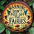 HELLOYOUNG Vintage Fairy Warning Sign Don't Piss Off The Fairies Wall ...