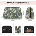 Art Cute Rabbit Butterfly Flower Makeup Bag, Large Capacity Cosmetic ...
