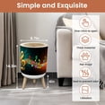 Small Trash Can with Lid Music Modern Musical Note Notes Beating Staff ...